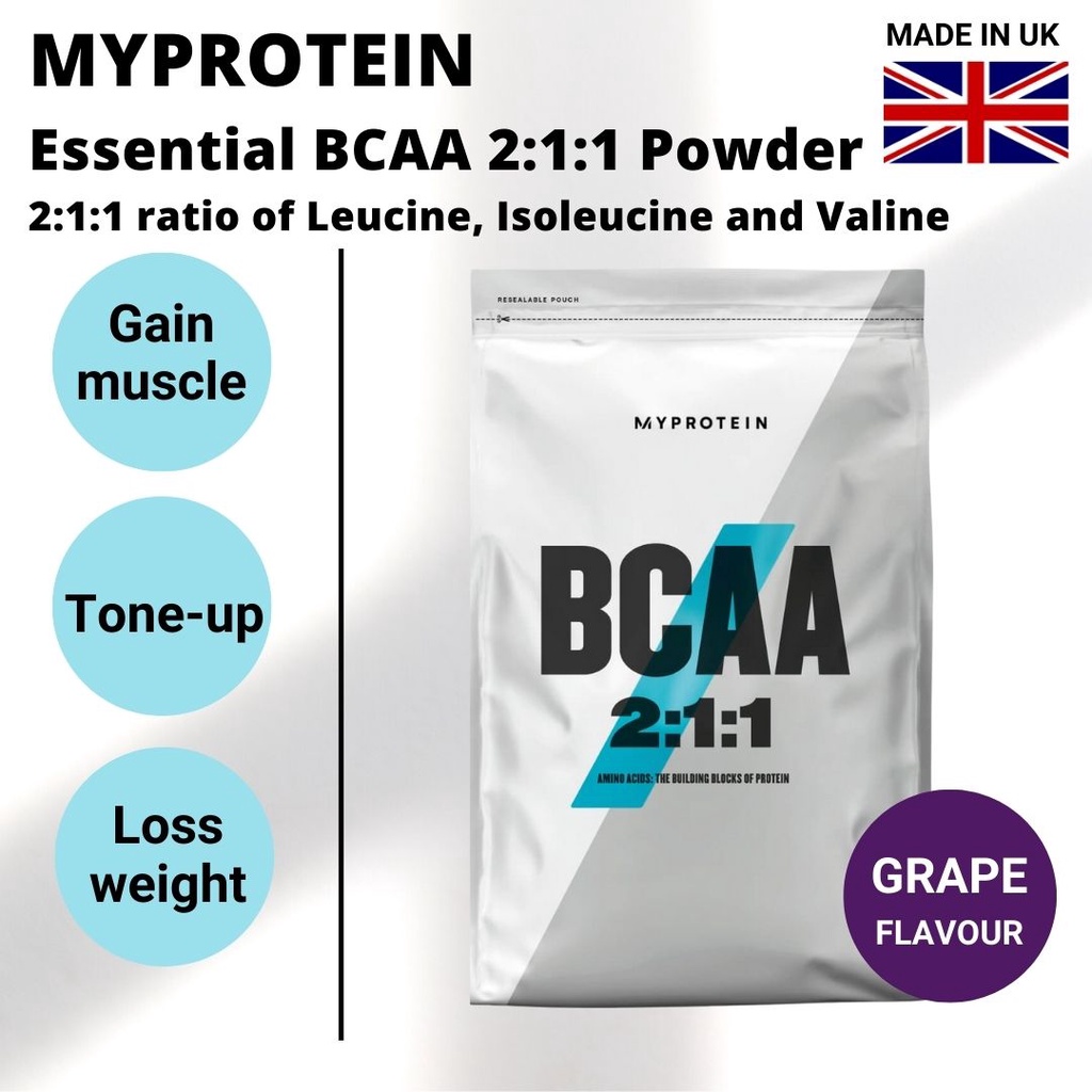 MYPROTEIN BCAA 2:1:1 (250g) amino acid Essential BCAA POWDER BOOST ...