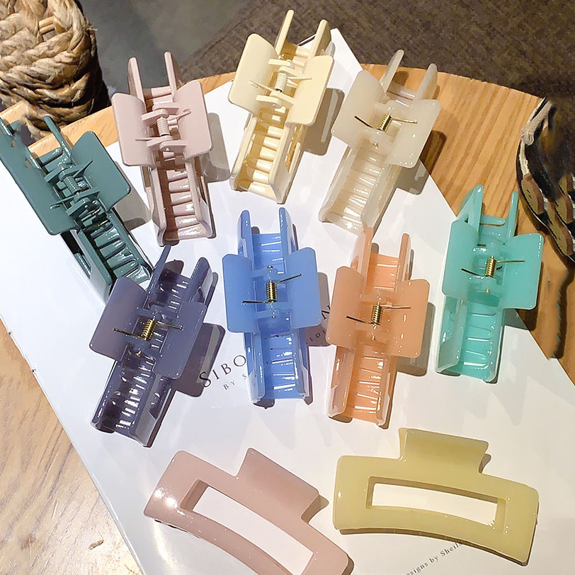 Big Hair Claws Clips, French Tortoise Shell Grip Teeth Clamp for Women ...