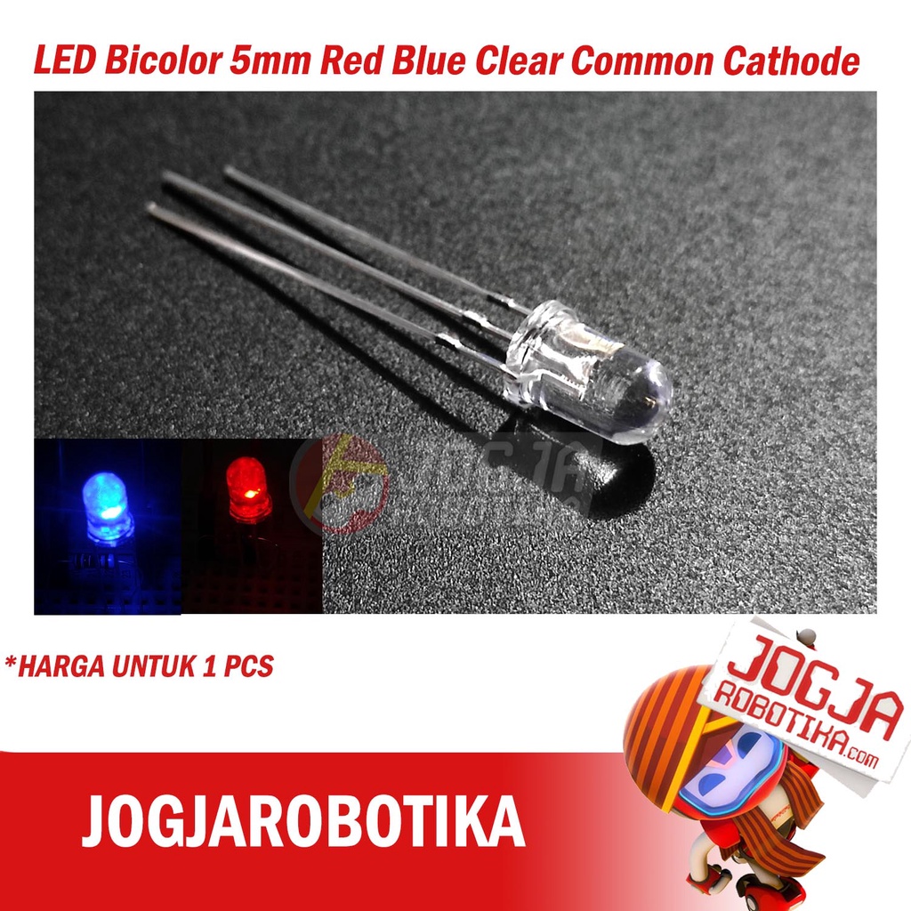 Led Bicolor 5mm Red Blue Clear Common Cathode | Shopee Malaysia