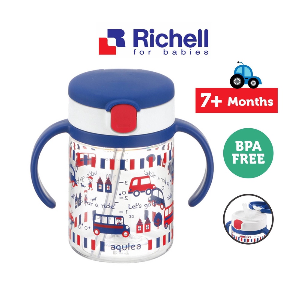 Richell AQ Straw Mug 200ml 7+ Months | Shopee Malaysia