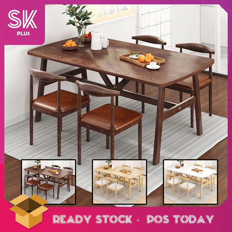 SKPLUS Home Dining Table Modern Simple Nordic Family Dinner Table ...
