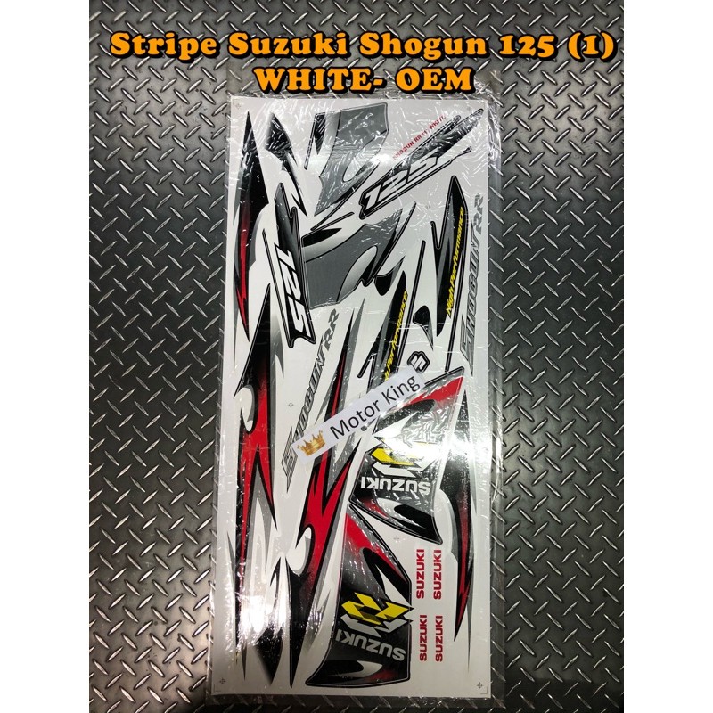 Stripe Sticker Cover Set Suzuki Shogun RR 125 (1) WHITE OEM | Shopee ...
