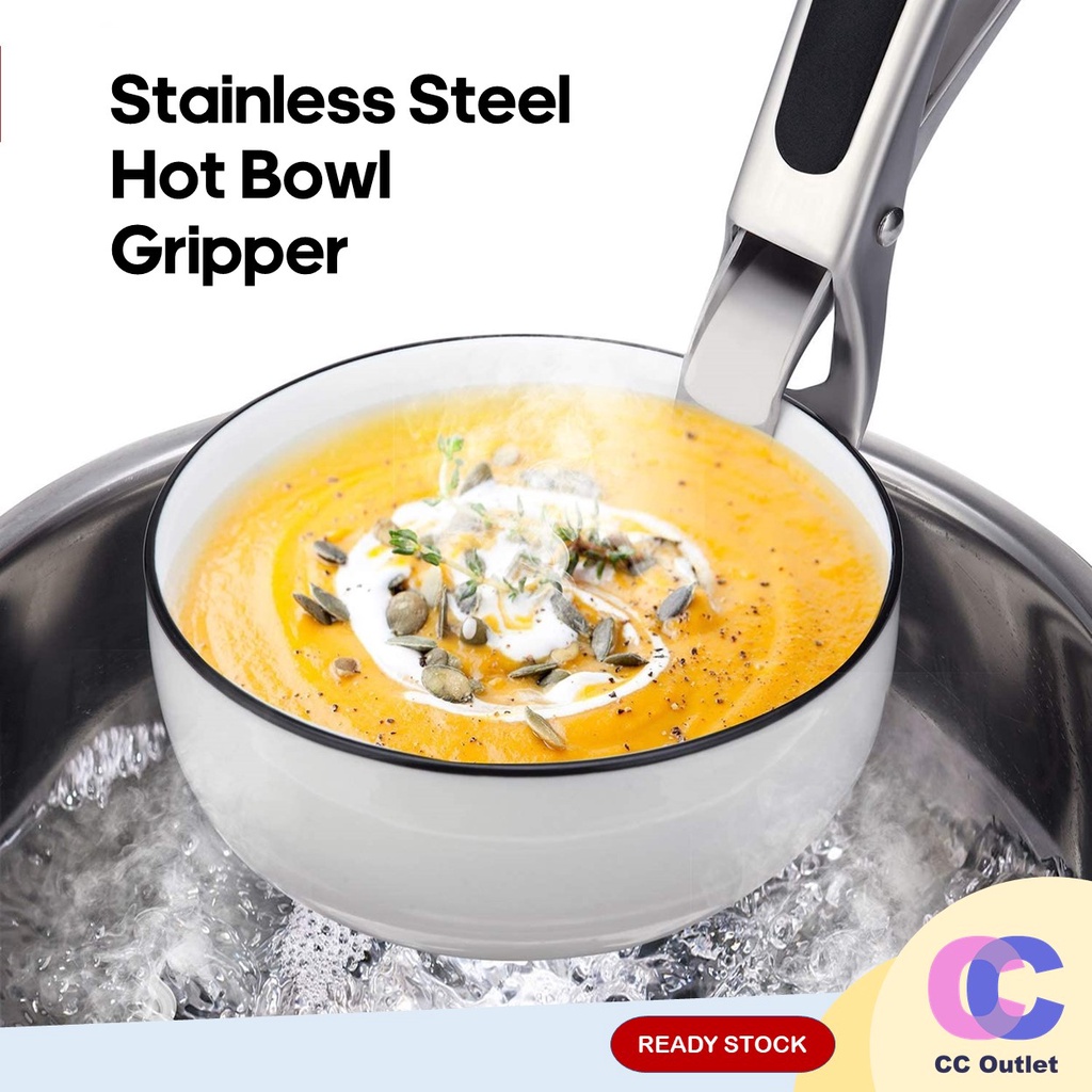 Hot Bowl Gripper Microwave Pot Plate Lifter Stainless Steel Anti-Scald ...