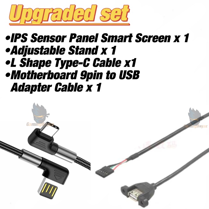 3.5" IPS Computer Monitoring Smart Screen CPU GPU RAM HDD Monitoring ...