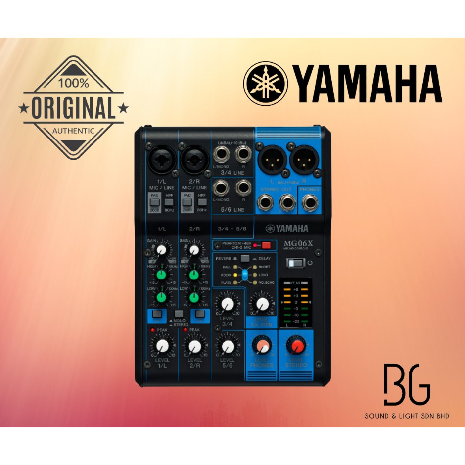 Yamaha MG06X 6-channel Analog Mixer with Effects (MG 06X) *Crazy Sales ...