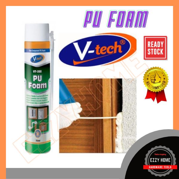 ORIGINAL VTECH VT-268 PU Foam Polyurethane Foam CFC Free Sealant 750ml | Shopee Malaysia