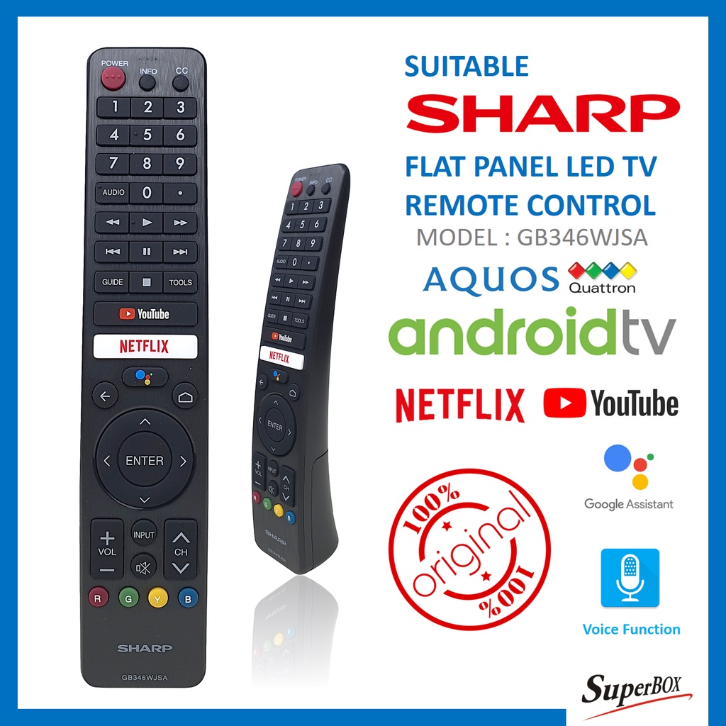 **Original** Sharp GB346WJSA Flat Panel Google Assistant Android TV ...