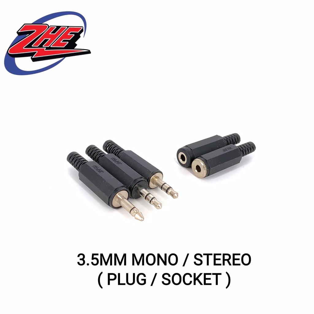 ( MADE IN JAPAN / CHINA ) 3.5MM MONO STEREO MALE PLUG / FEMALE SOCKET ...