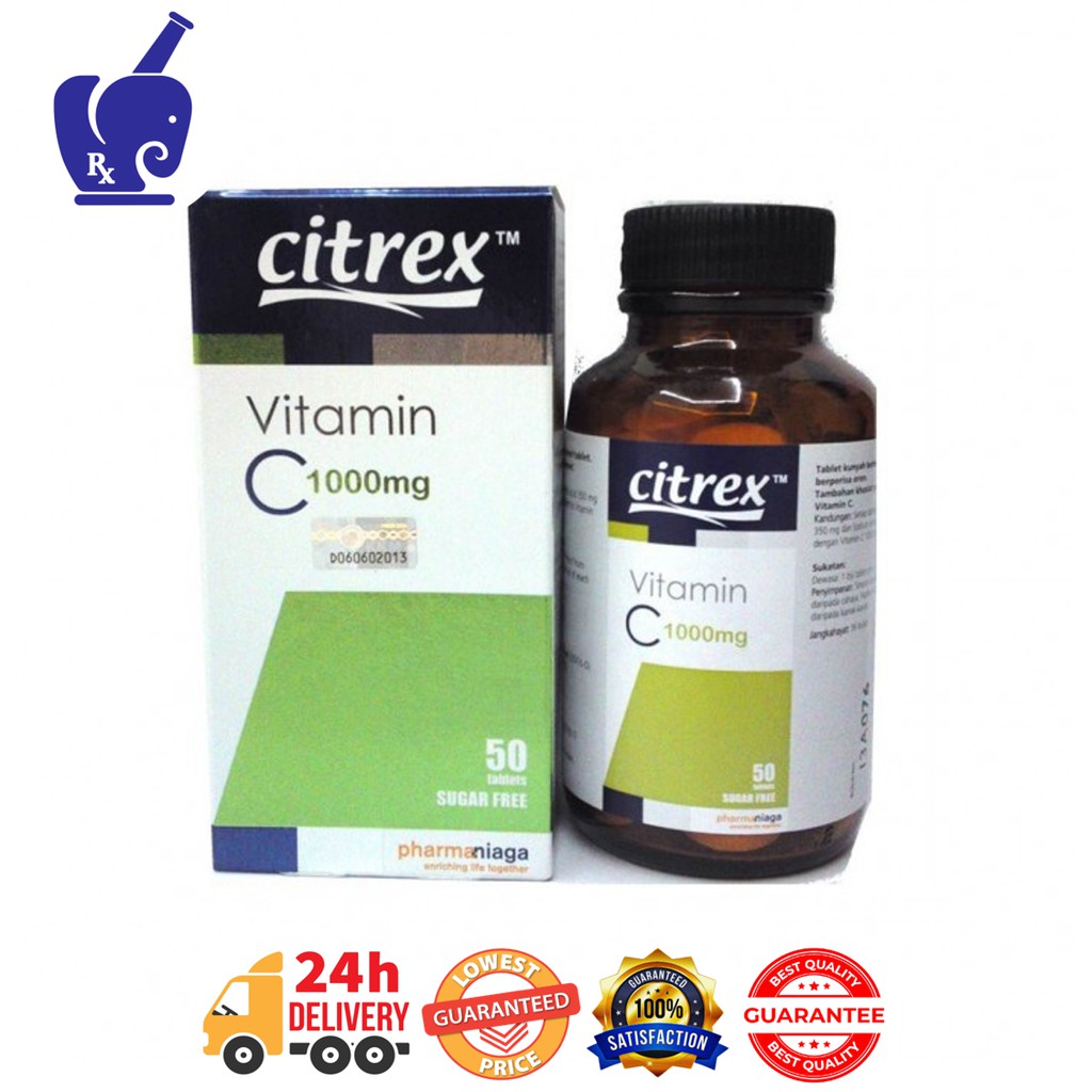 Citrex Vitamin C 1000mg Pharmaniaga 50's sugar free | Shopee Malaysia