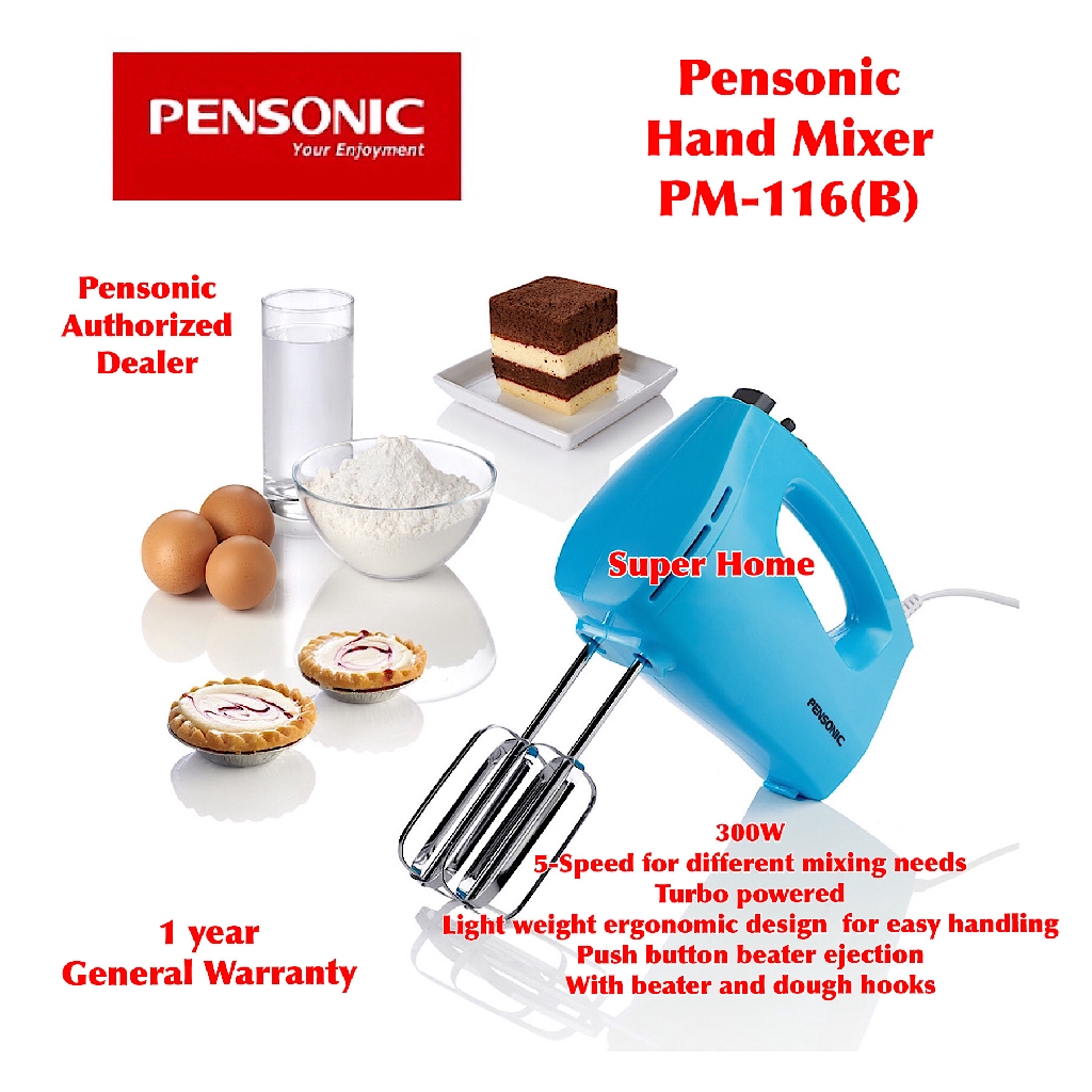 Pensonic Hand Mixer PM-116 (300W)(5 Speeds) | Shopee Malaysia