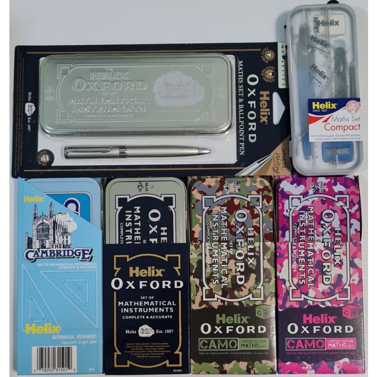 The Helix Math Set (Mathematical Instruments Complete & Accurate) 1 Box ...