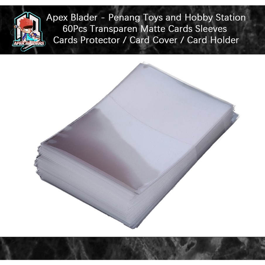 Matte Card Sleeves 磨砂卡套 /60pcs Transparent Matte Sleeves Card Protector ...