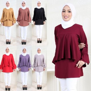 Blouse Liza Muslimah Moden Mesra Wudhu | Shopee Malaysia