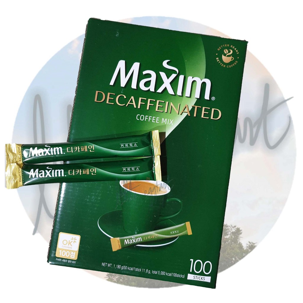 Maxim Decaffeinated Coffee 10 Sticks Repacked Korea Coffee Mix 3 in 1 ...
