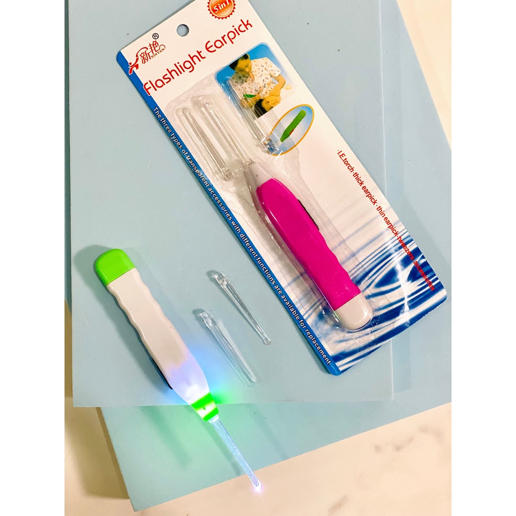 Alat Korek Telinga Berlampu / Baby Kids Adult Ear Digger With LED Light ...
