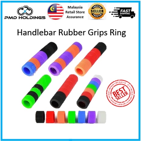 Rubber Grip Ring Mix and Match for Bicycle Handlebar Rainbow Silicone ...