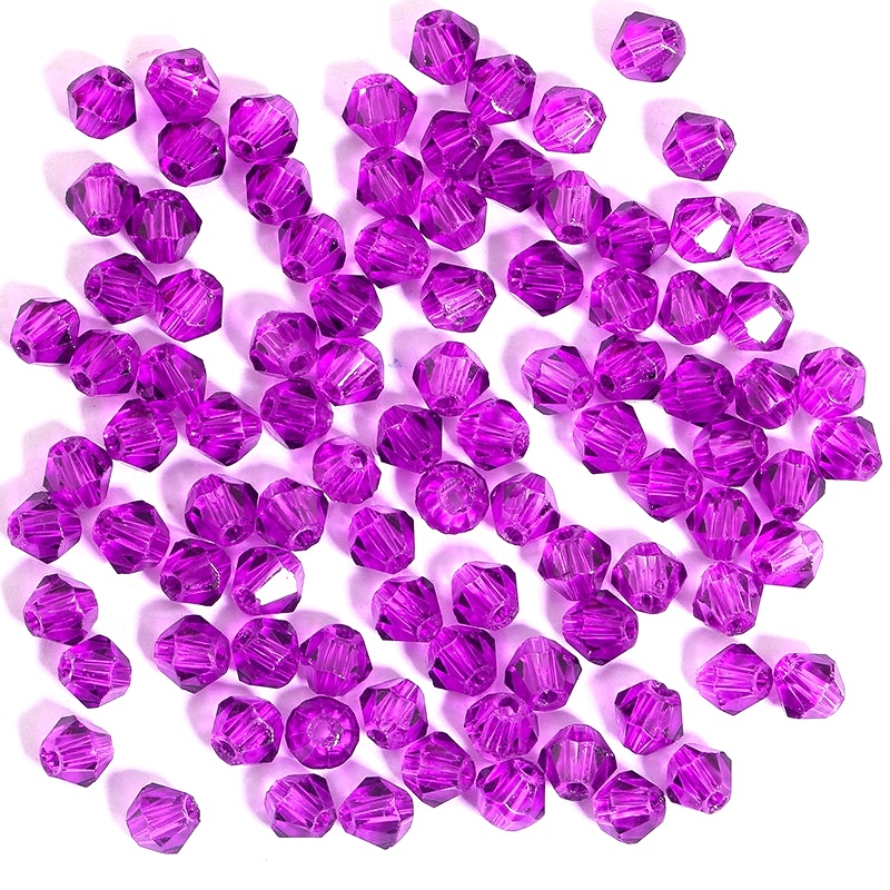 100Pcs 4MM Glass Bicone Shaped Beads Faceted Crystal Beads for for ...