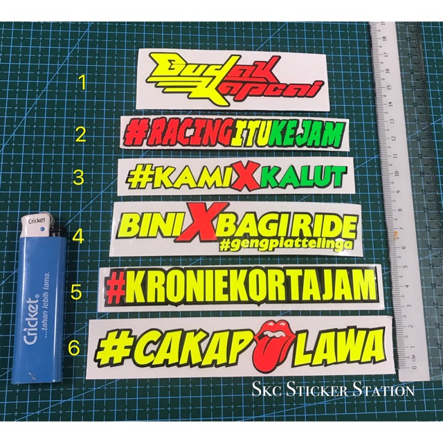 Sticker Cutting Overlapping # Ayat Perkataan ( pantulan & florescent) # ...