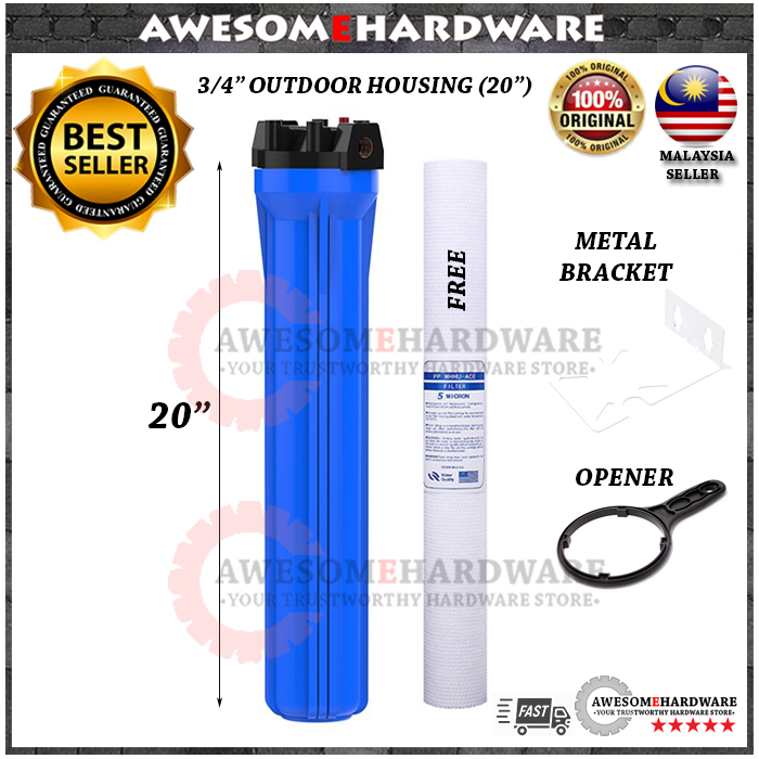 (MADE IN TAIWAN) SINGLE 20" OUTDOOR WATER FILTER PURIFIER SET LONG ...