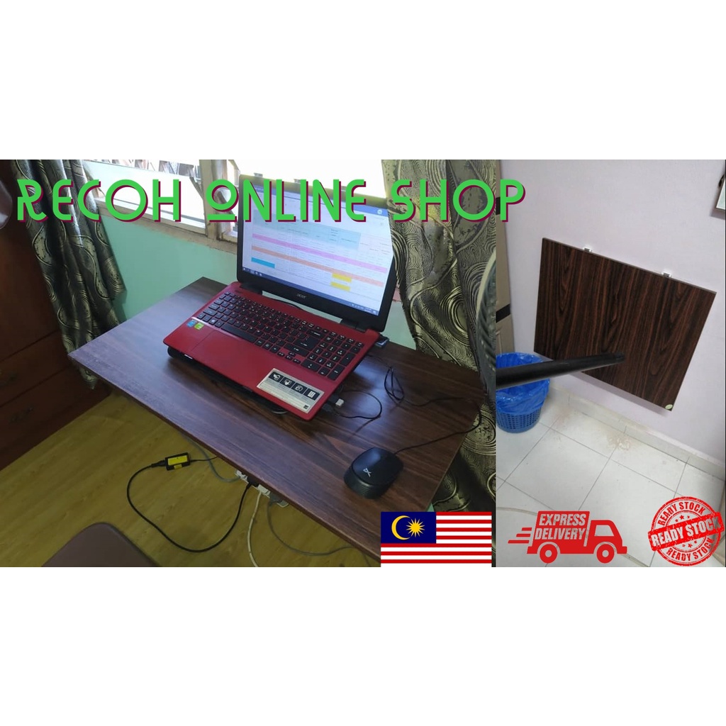 Waterproof Wall-Mounted Foldable Table Wall Table Meja Dinding Boleh ...