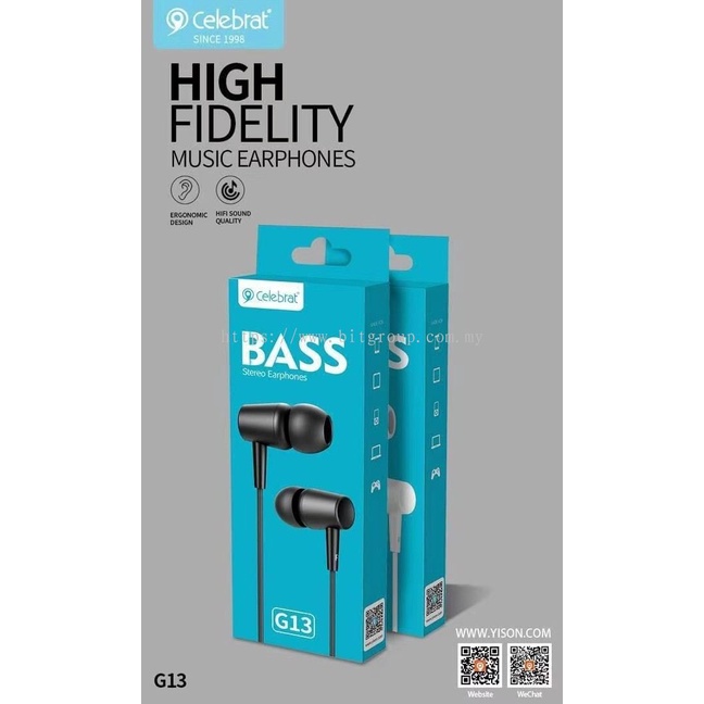 Celebrat G13 Bass Stereo Earphones Headphones Gaming 3.5mm | Shopee ...