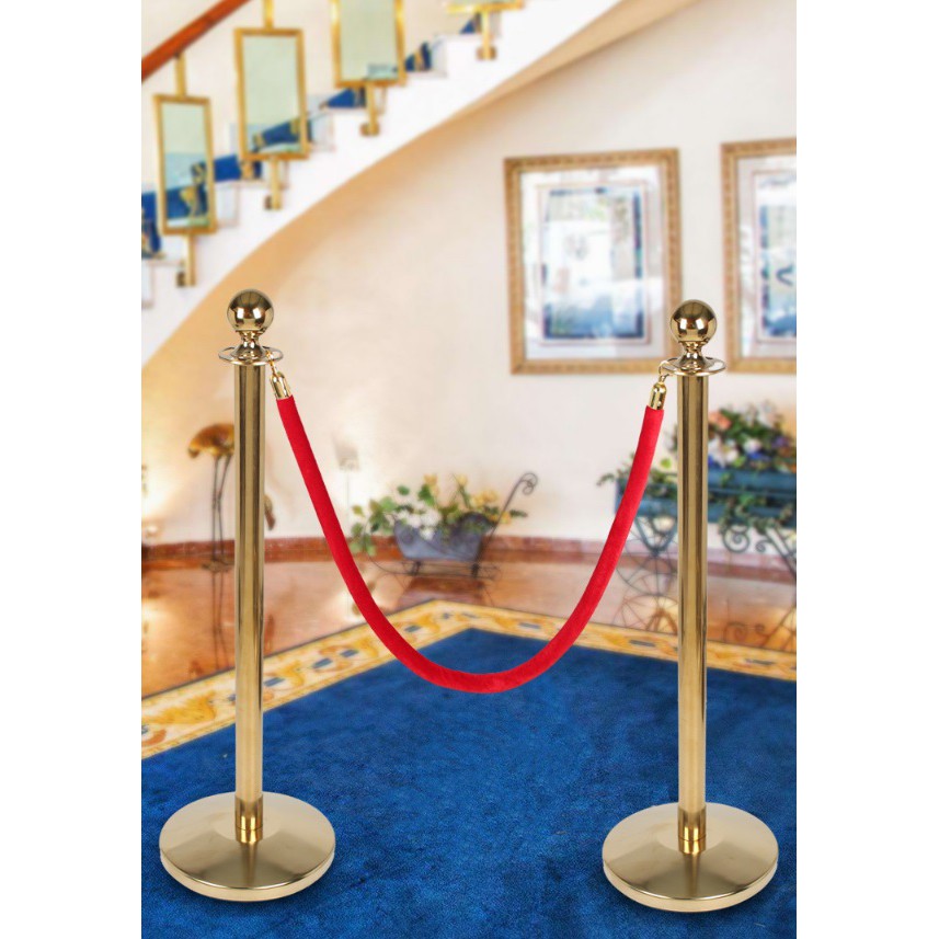 Queue Stand Belt Barrier Divider Pole Post Line Up Stanchion Pelaras ...