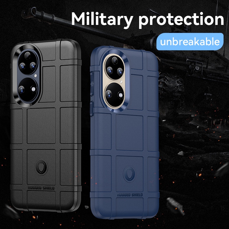 Huawei P50 Rugged Shield Thick TPU Shockproof Case Cover Protection ...