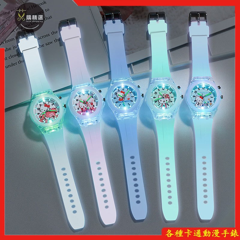 All Kinds Cartoon Anime Watch Luminous Electronic Watch KT Cat Melody ...