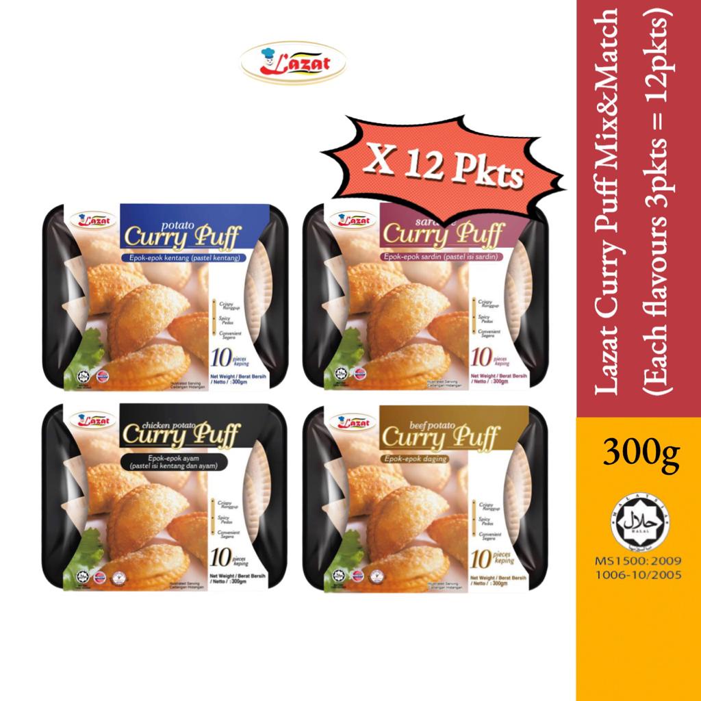 Lazat Curry Puff Frozen Mix & Match - Potato 3, Sardine 3, Chicken 3 ...