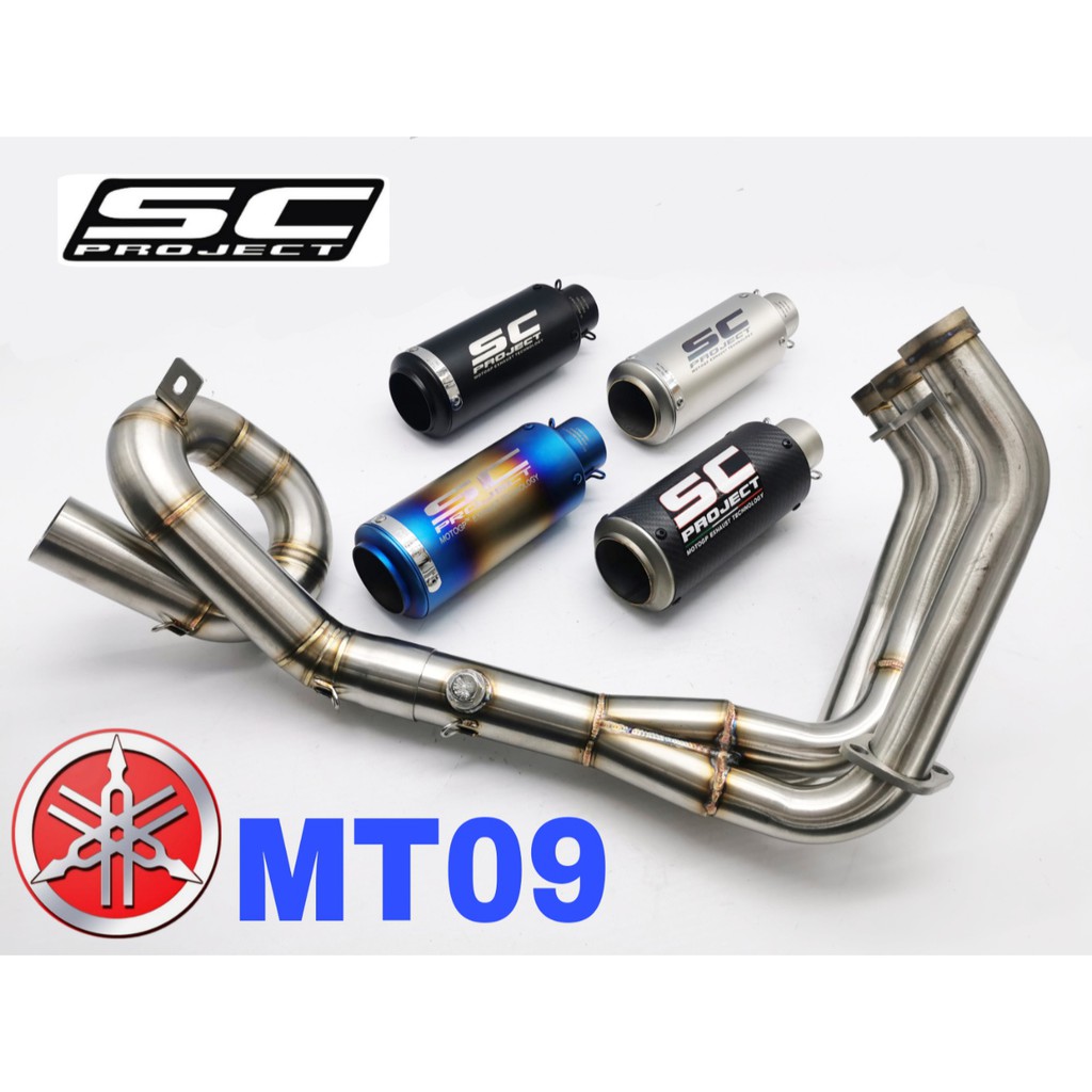 SC Project Exhaust Yamaha MT09 Full System Piping Stainless Steel Ekzos ...