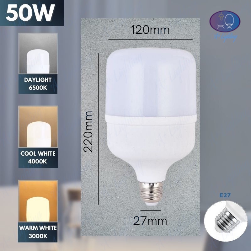 20W / 30W / 50W SUPER BRIGHT LED BULB E27 GLOBE BULB SQUARE BULB MENTOL ...
