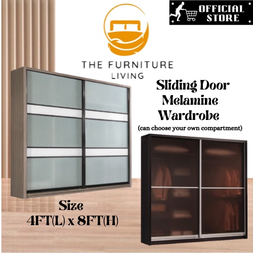(INSTALLATION) 4'Lx8'H Custom Made Sliding Wardrobe/ Melamine Wardrobe ...