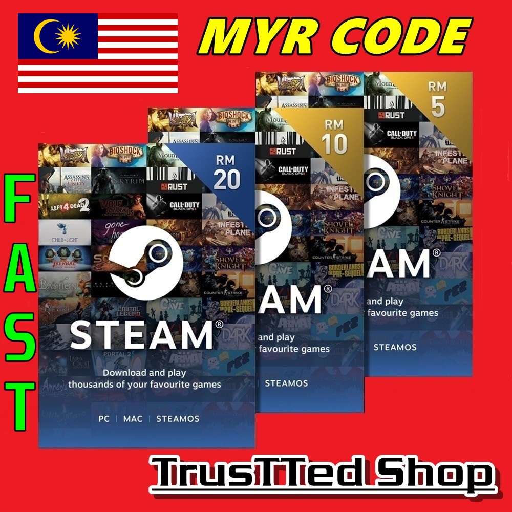 Steam Wallet RM5 RM10 RM20 | Steam Wallet Malaysia[MYR] | Shopee Malaysia