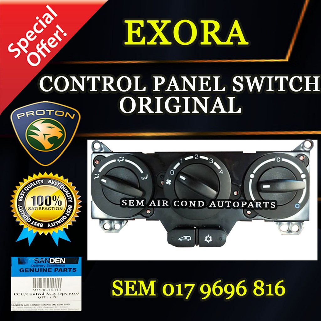 PROTON EXORA SANDEN SD ORIGINAL CONTROL PANEL SWITCH/ SUIS (CAR AIRCOND ...