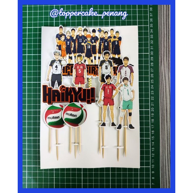Haikyuu & Hunter x Hunter Anime Happy Birthday Decoration Set Cake ...