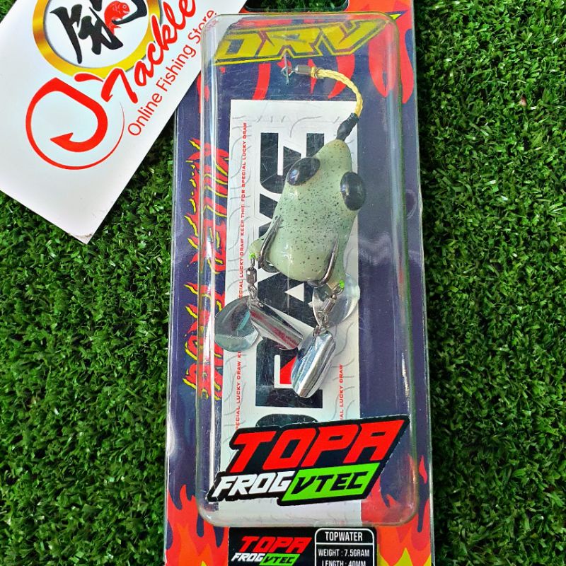 DRAVE Topa Frog Vtec Double Blade Rubber Soft Lure Bait Snakehead ...