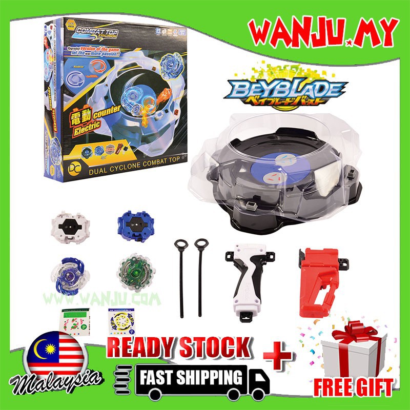 Newest Beyblade Burst Counter Electric Dual Cyclone Stadium Big Set ...