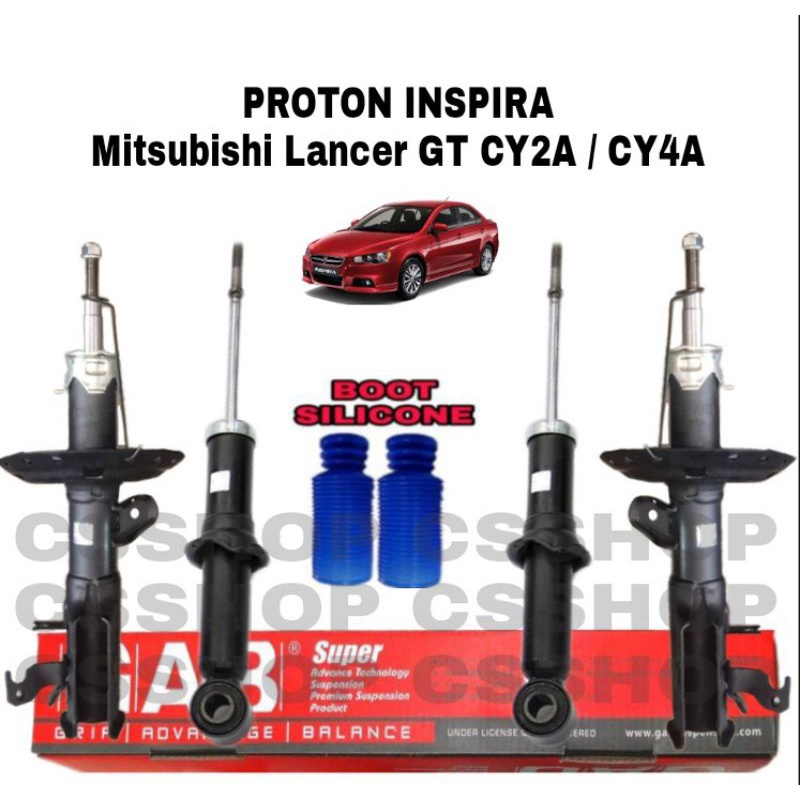 CS GAB PROTON INSPIRA / MITSUBISHI LANCER CY4A FRONT / REAR ABSORBER GAS SUSPENSION | Shopee ...