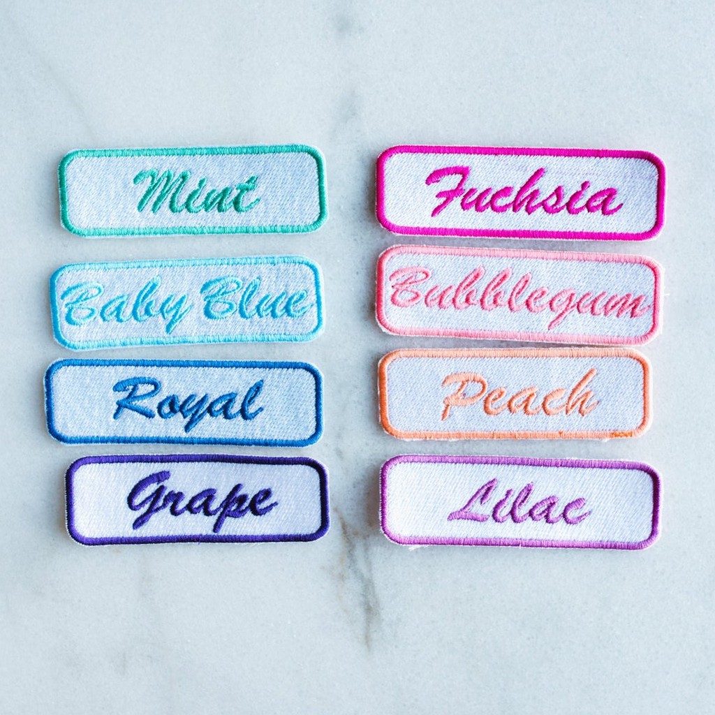 Set of 8 Custom Full Embroidery Name Patches (3.5 inches) | Shopee Malaysia