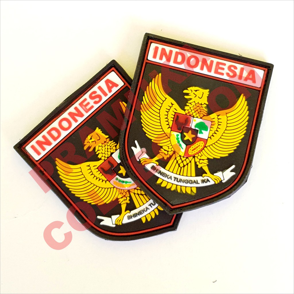Garuda INDONESIA rubber patch logo, tactical scout velcro rubber emblem ...