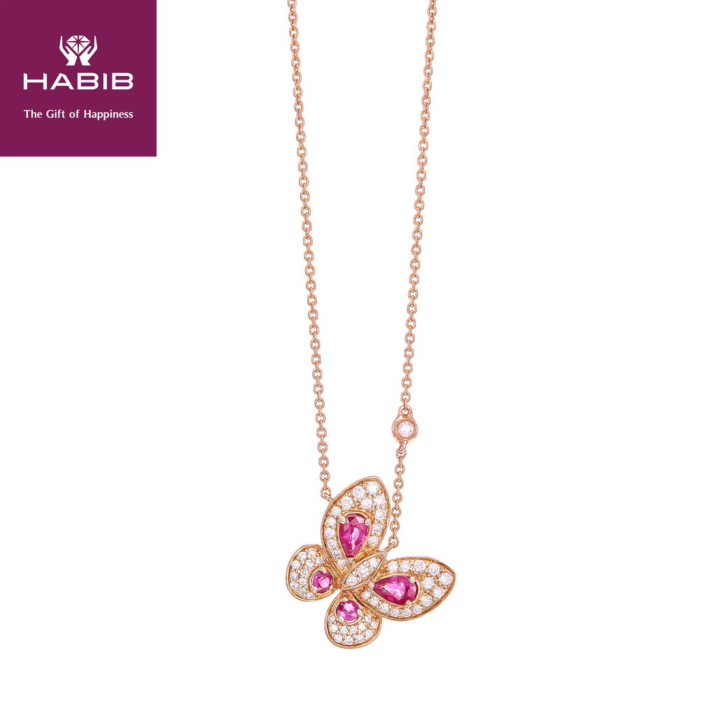 HABIB Ruby Butterfly Diamond Necklace | Shopee Malaysia