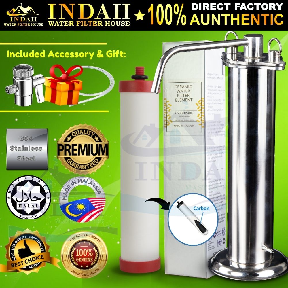 INDAH 304 Stainless Steel LN Stand Water Purifier With Standard Ceramic ...