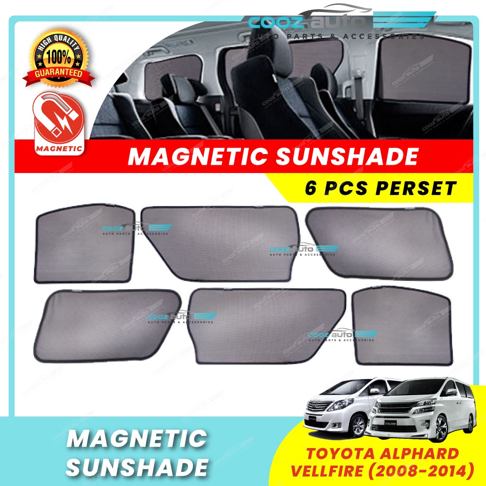 Toyota Alphard Vellfire 2008-2014 Magnetic Sun Shade Magnet Sunshade ...