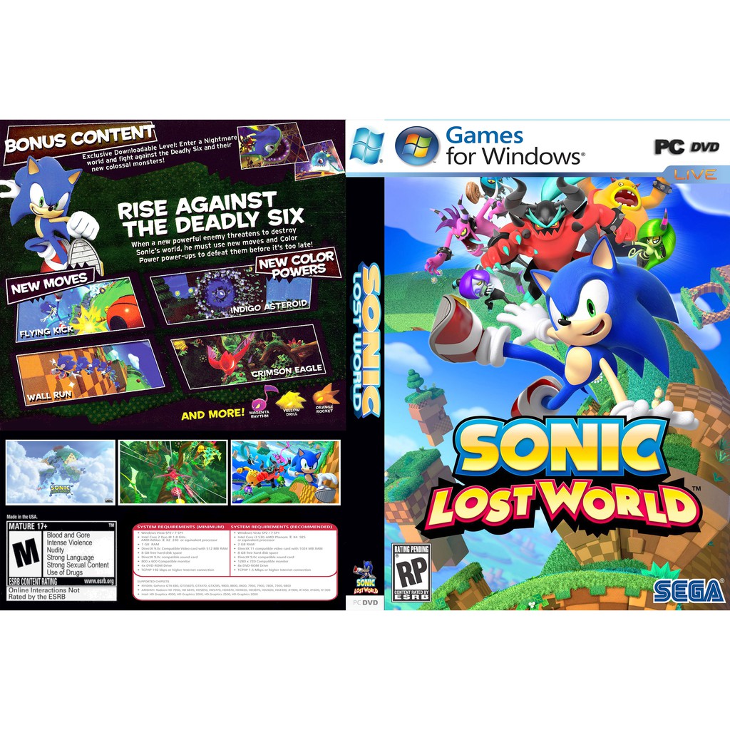 Sonic Lost World PC GAME [Offline] | Shopee Malaysia