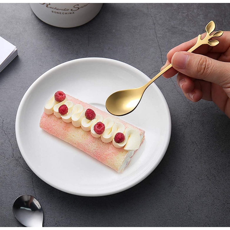 Gold Silver Stainless steel cutlery soup service spoon coffee steak ...