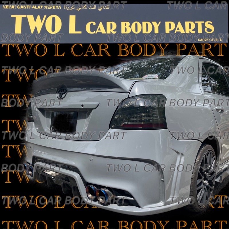vios 2008 bumper rear model tommy kiara fibre grey | Shopee Malaysia