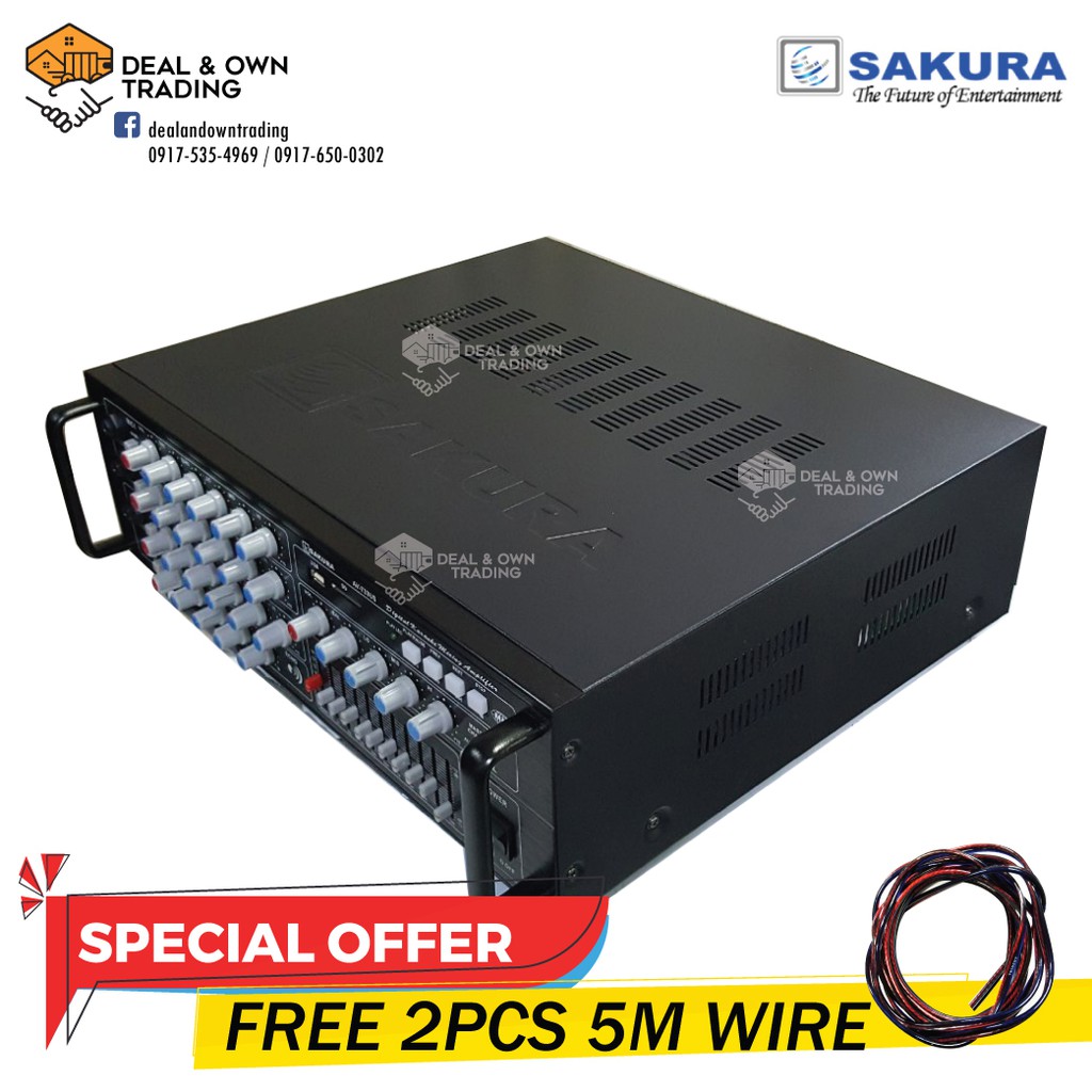Sakura AV-733US 450W X 2 Karaoke Mixing Amplifier with USB and SD Port | Shopee Malaysia