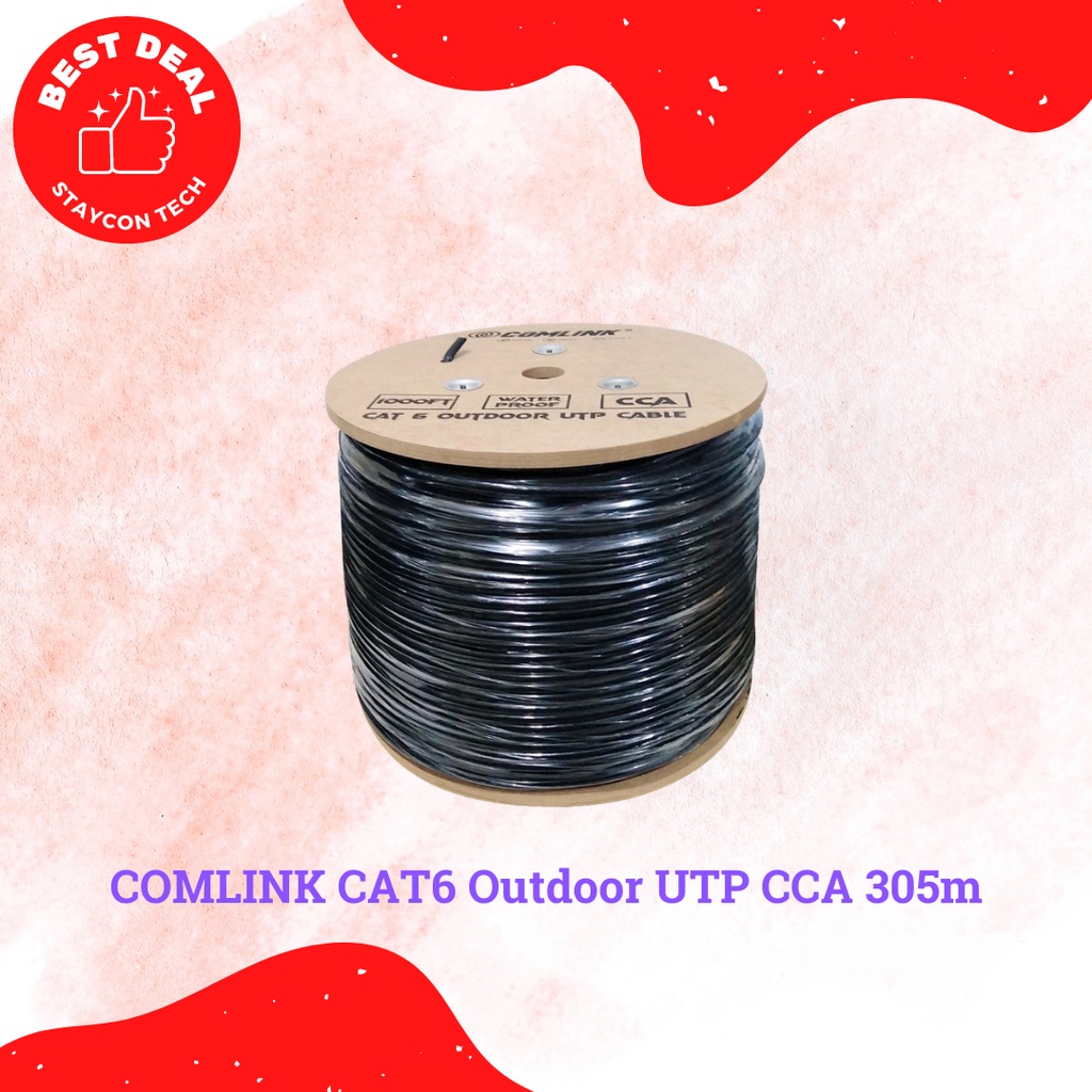 COMLINK CAT6 Quality Outdoor UTP Ethernet LAN Cable 305m | Shopee Malaysia