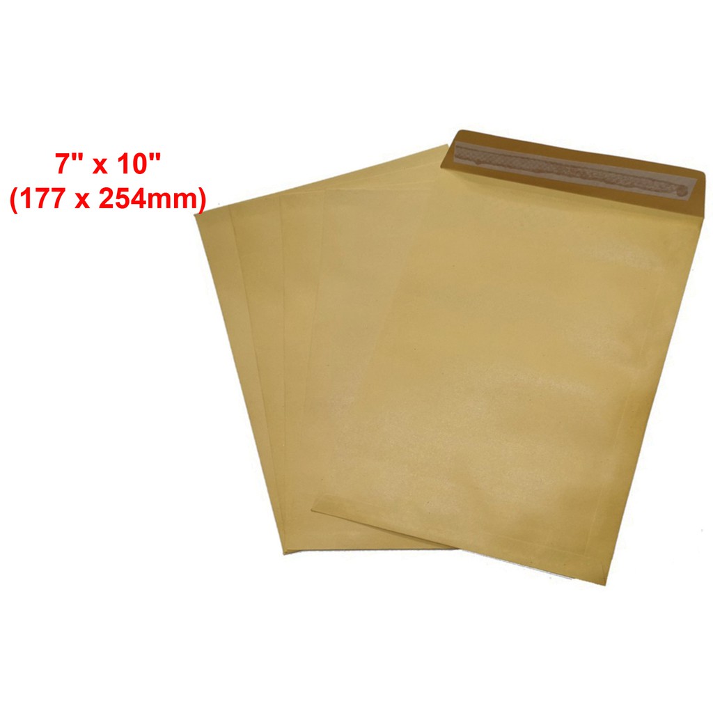 Envelope Brown Manila 7" x 10" (177 x 254mm) B5 Envelope Peel & Seal ...