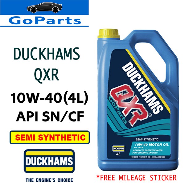 Duckhams QXR SEMI-SYNTHETIC 10W-40 SN/CF Motor / Engine Oil ( 10W40 ...
